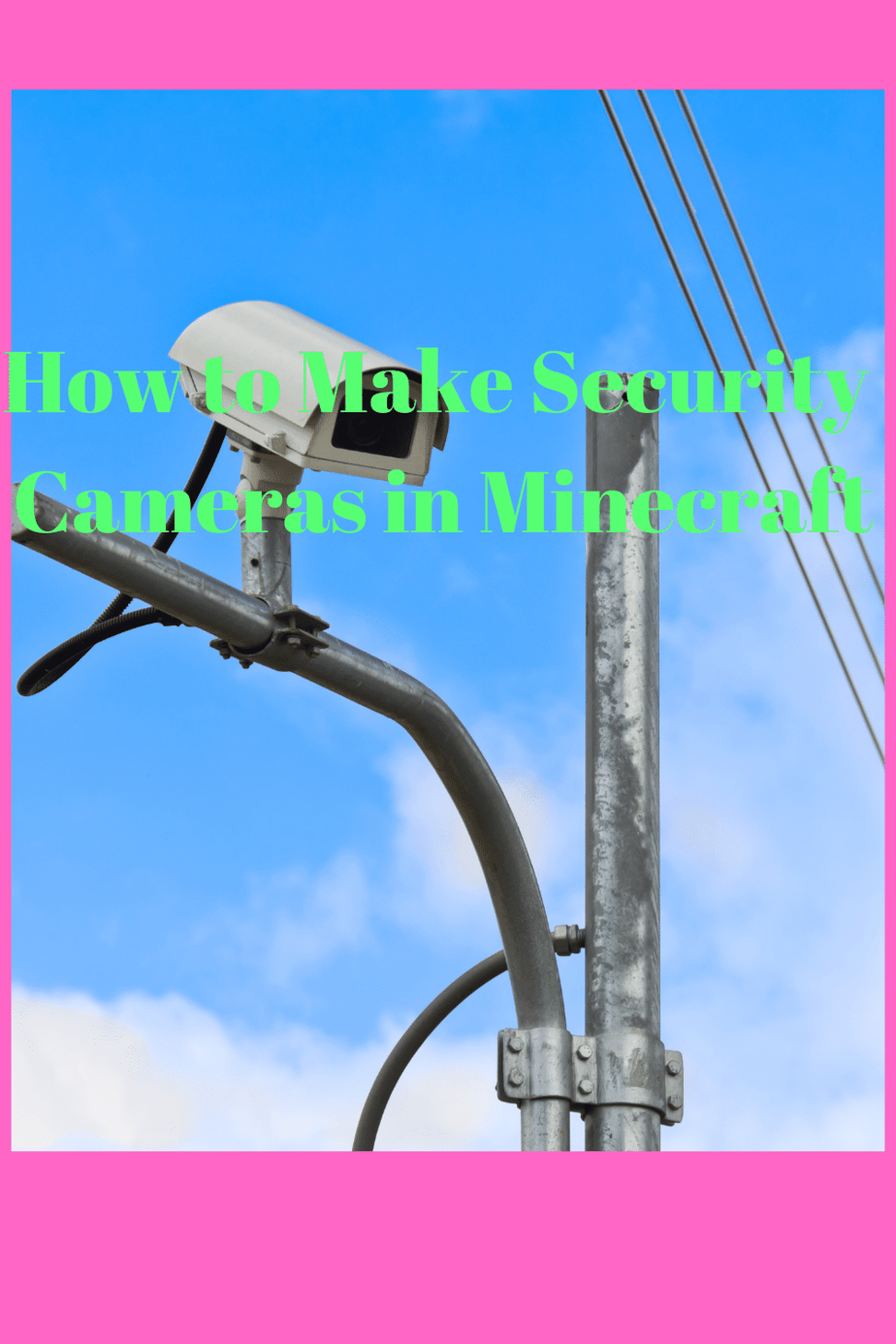 How to Make Security Cameras in Minecraft – Securities Cameras